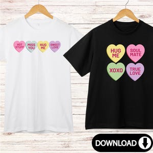 Bundle Conversation Hearts Clipart Cute Candy Hearts Valentine's Day ...