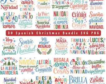 Navidad SVG Bundle | Spanish Christmas SVG Bundle | SVG En Espanol ...
