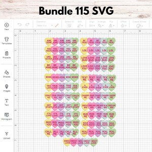 Bundle Conversation Hearts Clipart | Cute Candy Hearts | Valentine's ...