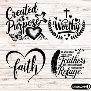 Faith SVG Bundle SVG Design Bundle | Bible Verse Religious SVG ...