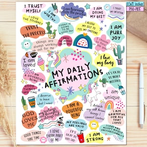 8.5 X 11 Inches Notebook Journal Cover My Daily Affirmations for ...