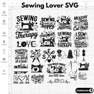 Sewing SVG Bundle: 25 Crafting Cut Files (digital Download) - Etsy