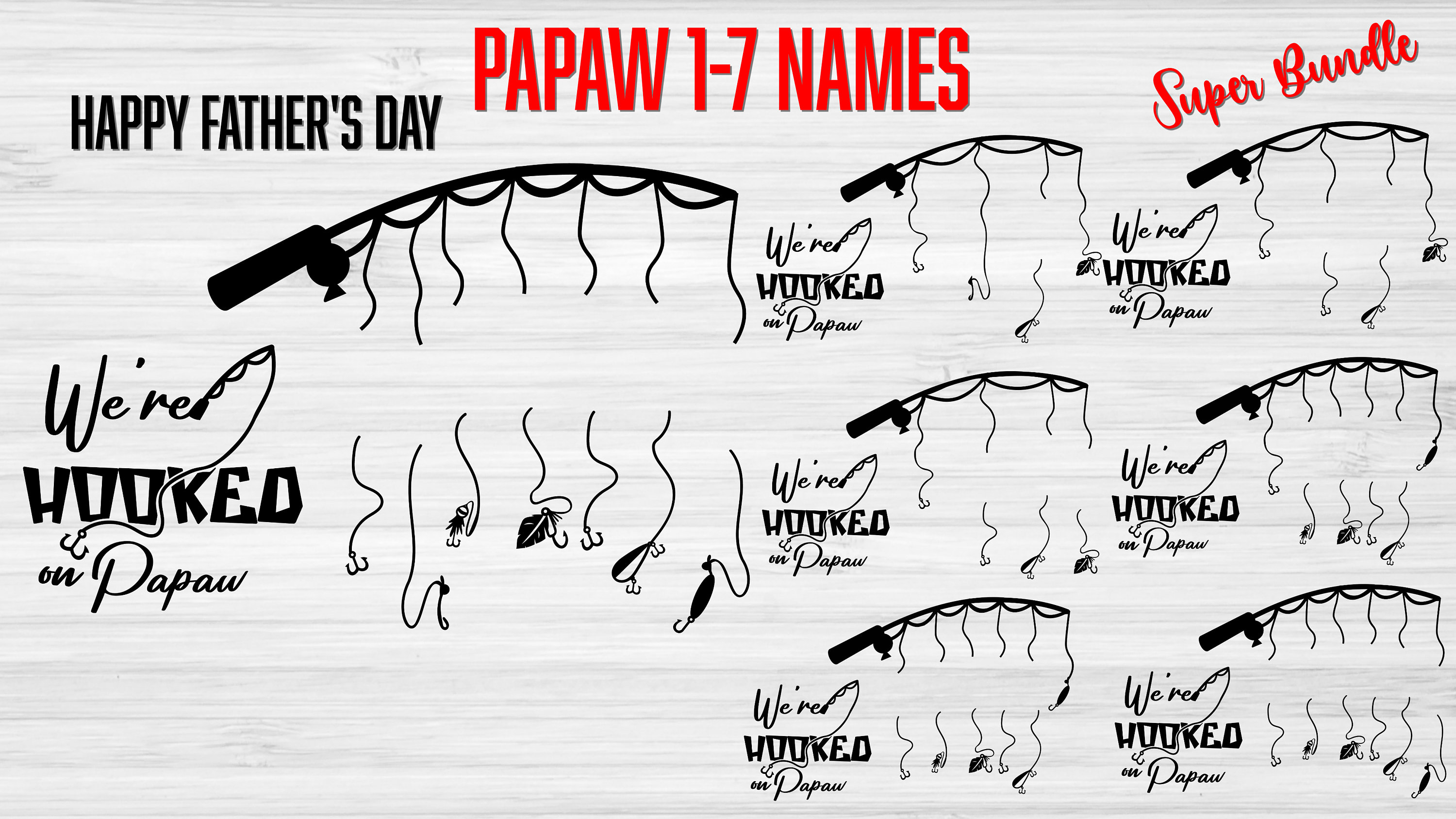 We Are Hooked on Papaw Svg Png Printable Father's Day - Etsy Canada