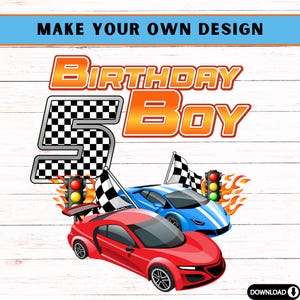 Racing Birthday Boy PNG Bundle: Car Lover DIY Designs (digital Download ...