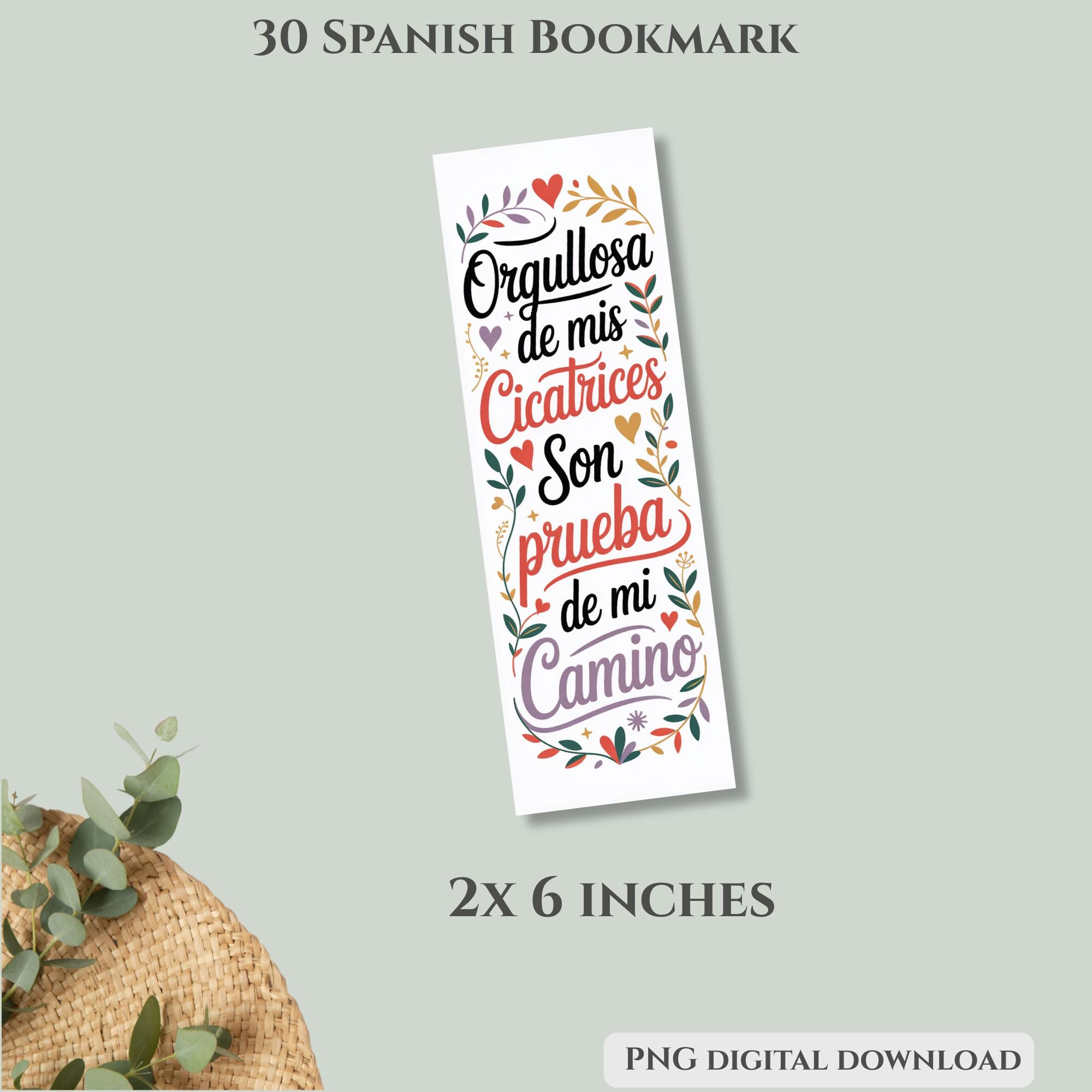 30 Spanish Motivation Bundle Inspirational Frases Bookmark (digital ...