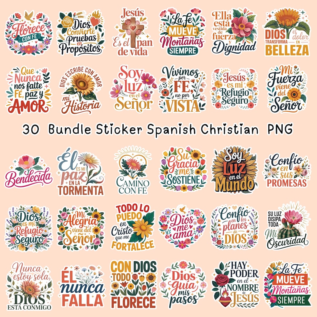 Bundle 30 Spanish Bible Verses Png | Frases Cristianas Png | Spanish ...
