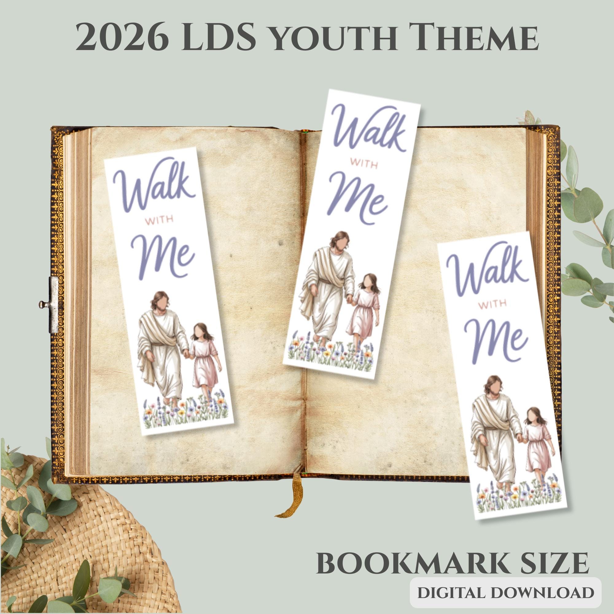 Walk With Me Printable Posters Card : 2026 Youth Theme (digital ...