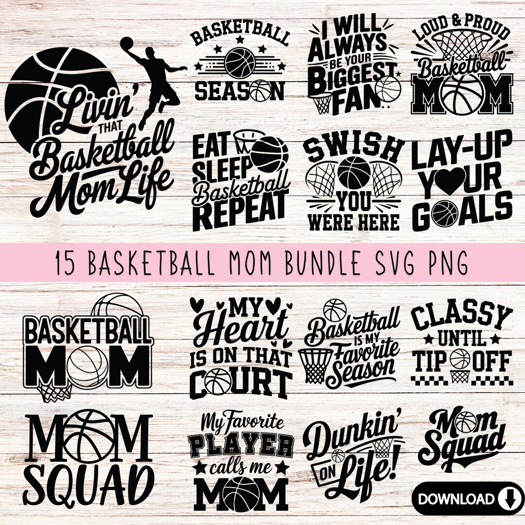 Bundle 15 Basketball Mom SVG | Fun Game Day Decor | Basketball Mama ...