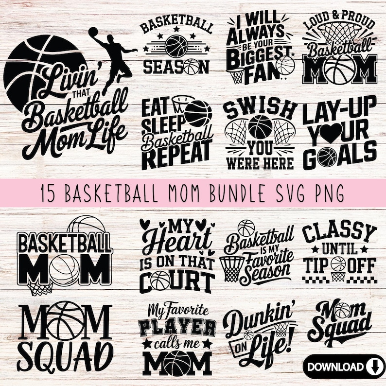 Basketball Mom SVG Bundle: Game Day Designs (instant Download) - Etsy