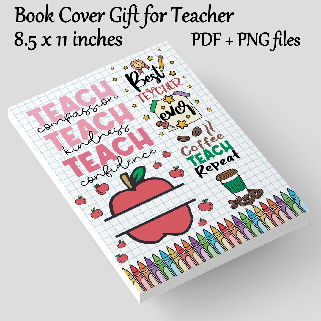 Teacher Book Cover 8.5 X 11 Inches Notebook Journal Cover Sublimation ...