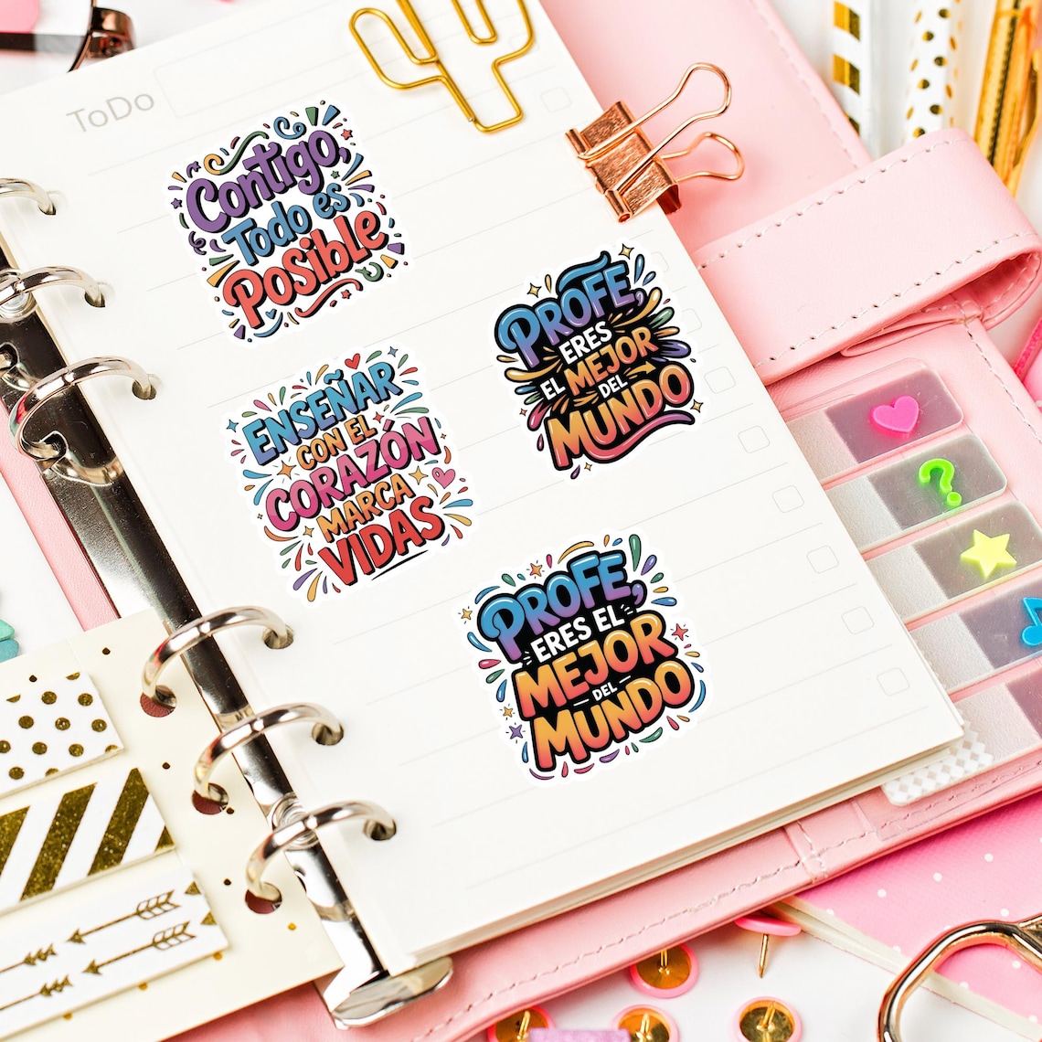 Spanish Teacher Stickers Bundle: Classroom Decor, Gift for Maestra ...