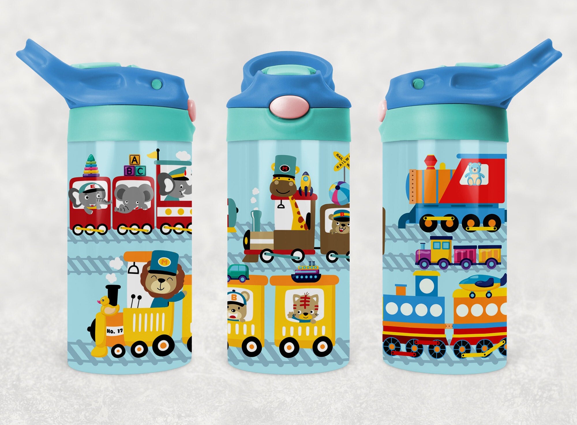Kids Water Bottle 12 Oz Kid Train Sublimation Birthday Gift - Etsy