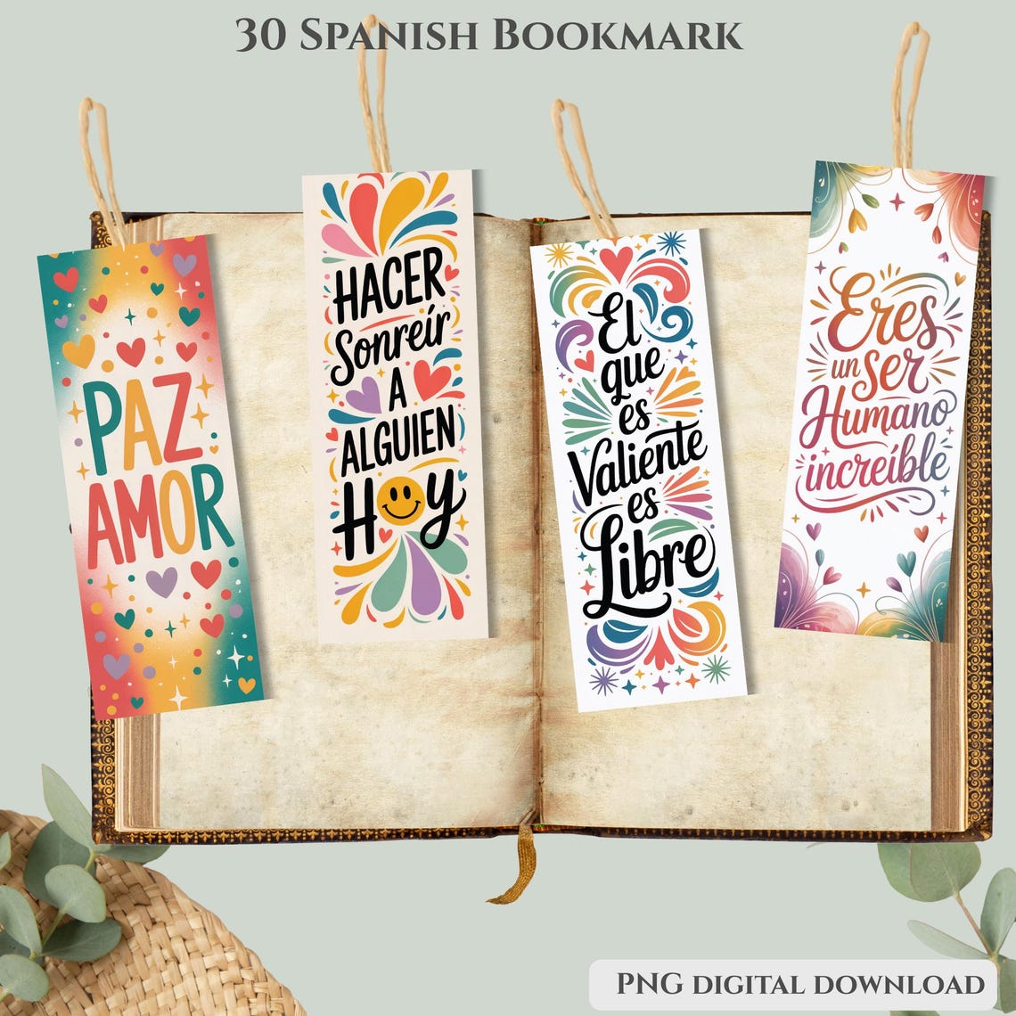30 Spanish Motivation Bundle Inspirational Frases Bookmark (digital ...