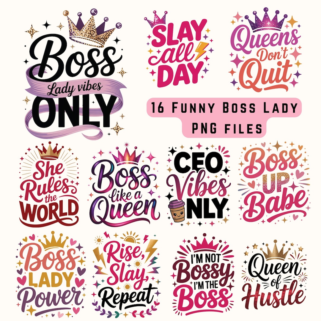 16 Bundle Boss Lady Bundle | Empowering Quotes for Women Entrepreneurs ...