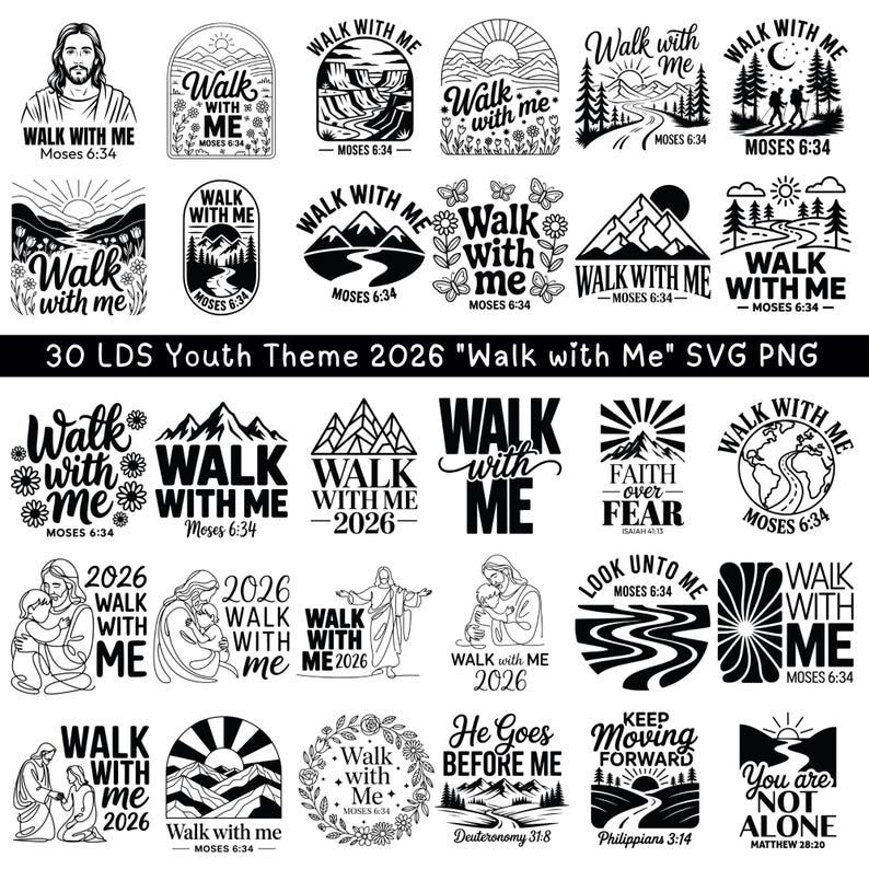 30 Walk With Me SVG Bundle: 2026 Youth Theme (digital Download) - Etsy