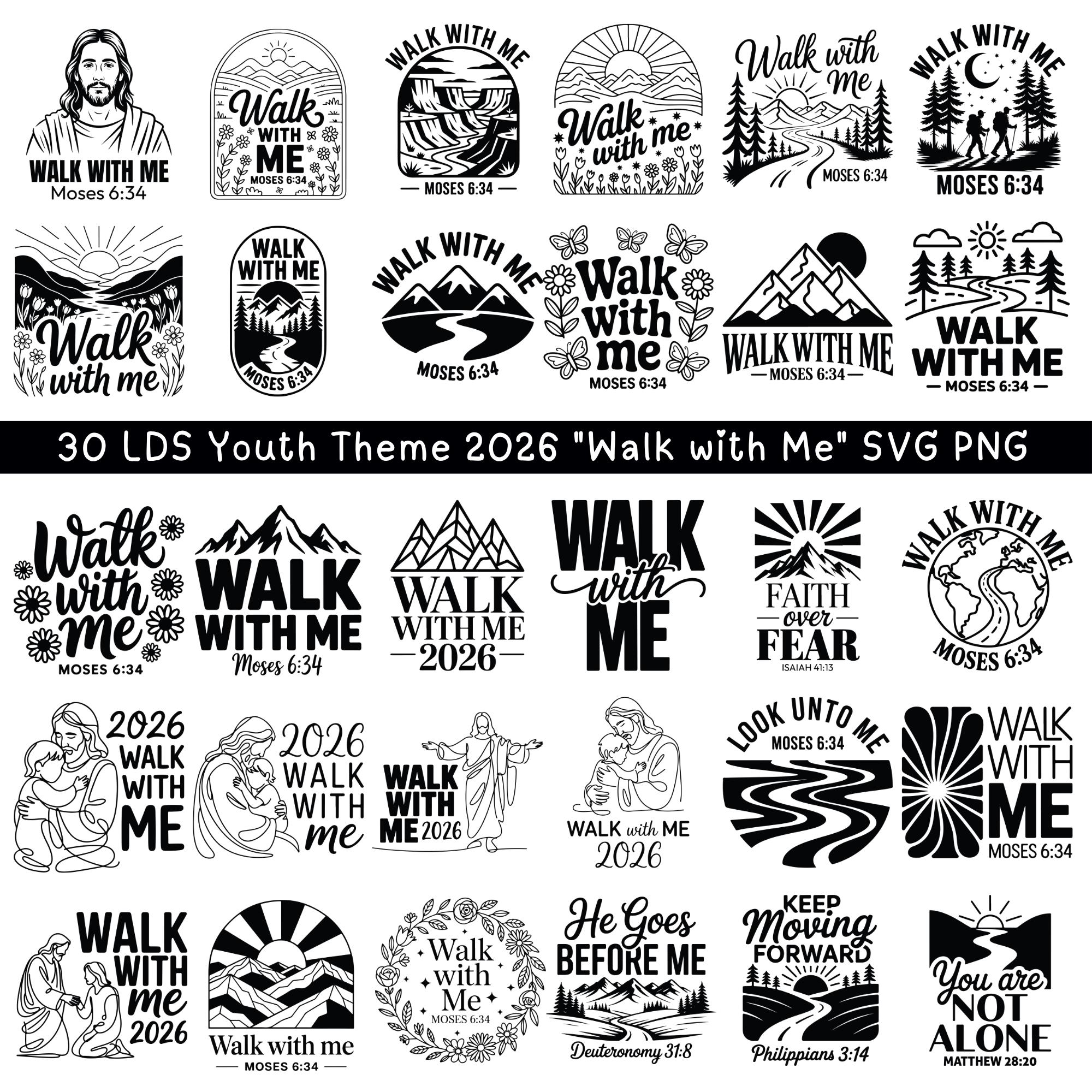 30 Walk With Me SVG Bundle: 2026 Youth Theme (digital Download) - Etsy