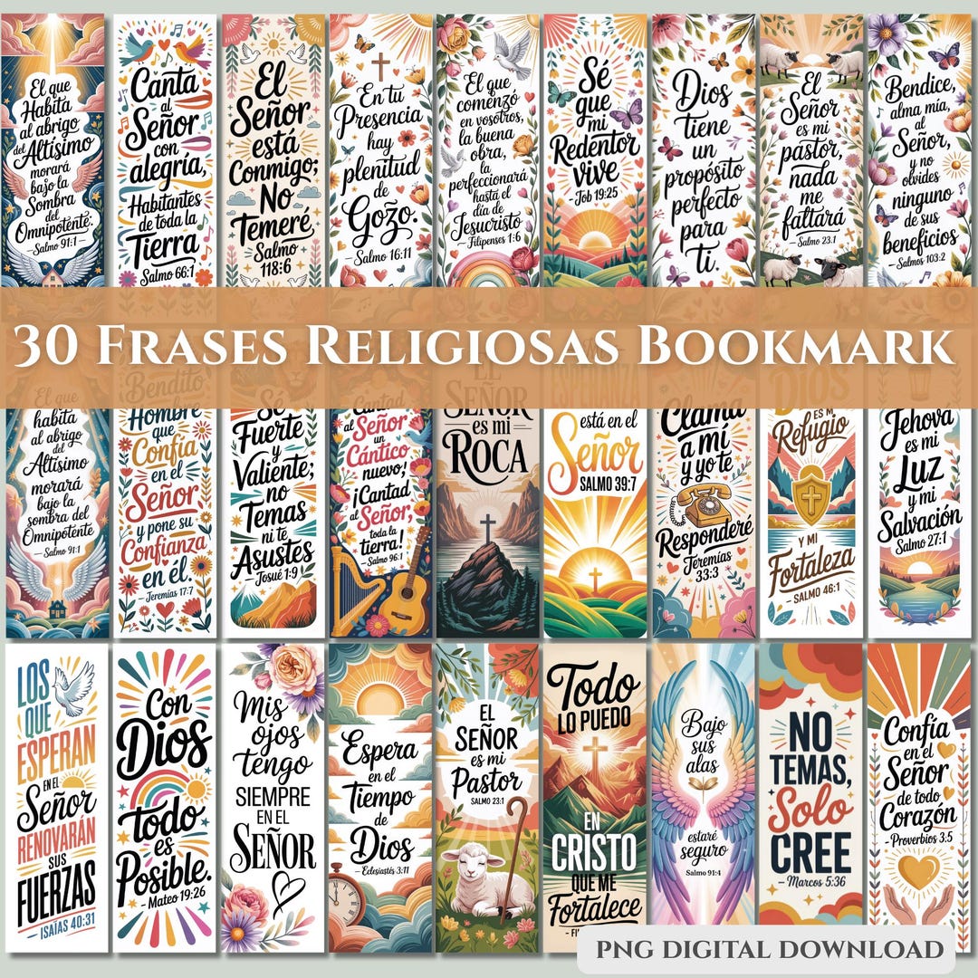 Bundle 30 Spanish Bible Verses Png | Frases Cristianas Png | Spanish ...