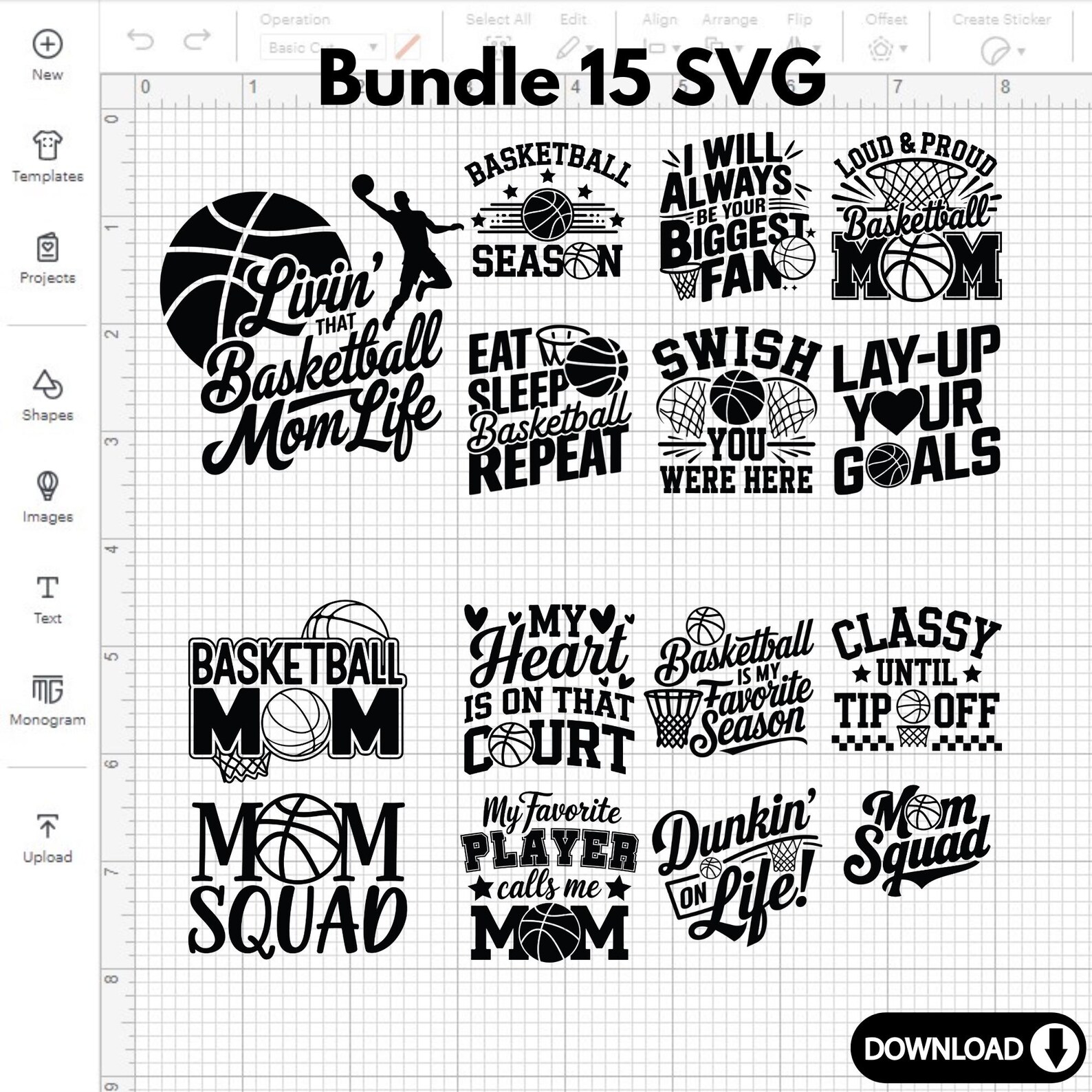 Basketball Mom SVG Bundle: Game Day Designs (instant Download) - Etsy