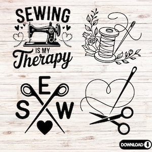 Sewing SVG Bundle: 25 Crafting Cut Files (digital Download) - Etsy