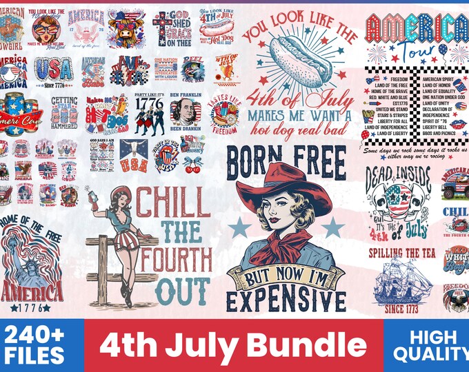 4th of July Mega Bundle, 1776 Independence Day Png, America Png, USA ...