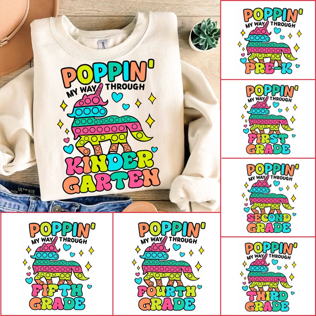 Retro Back to School Bundle, Poppin' My Way Through Kindergarten, First ...