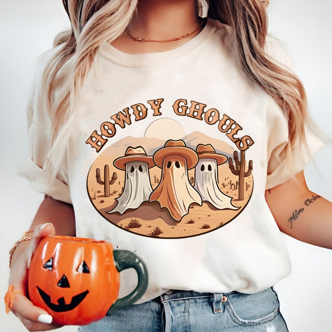Retro Howdy Ghouls Png, Halloween Png, Girly Halloween Png, Spooky ...