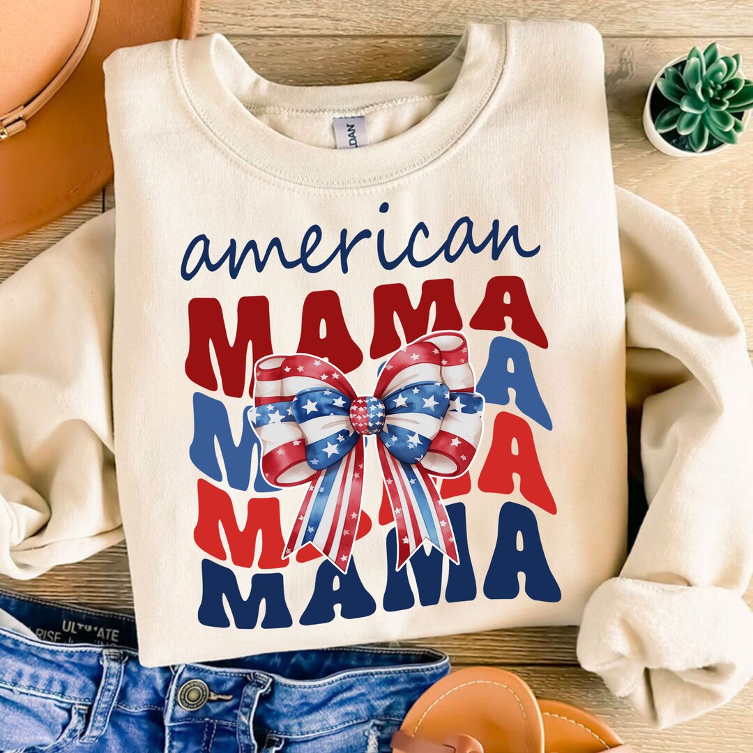 Coquette American Mama Png, Coquette Bow Png, 4th of July, American ...