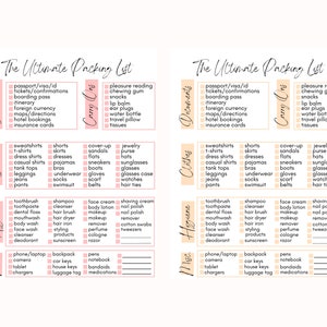 The Ultimate Packing List | Printable Packing List | A4 and Us Letter ...
