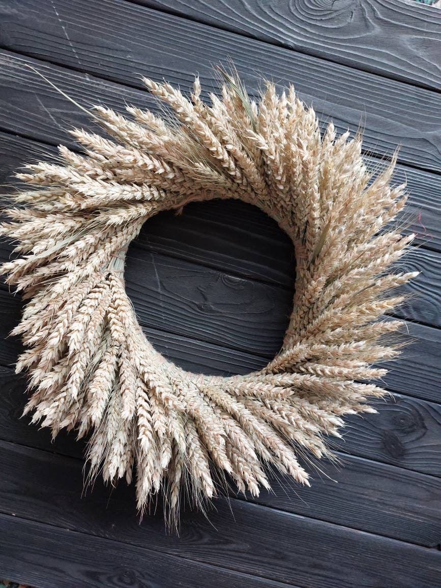 Wreath of Wheat, Dried Wheat,autumn Wreath,wheat, Fall Wreath, Dried ...