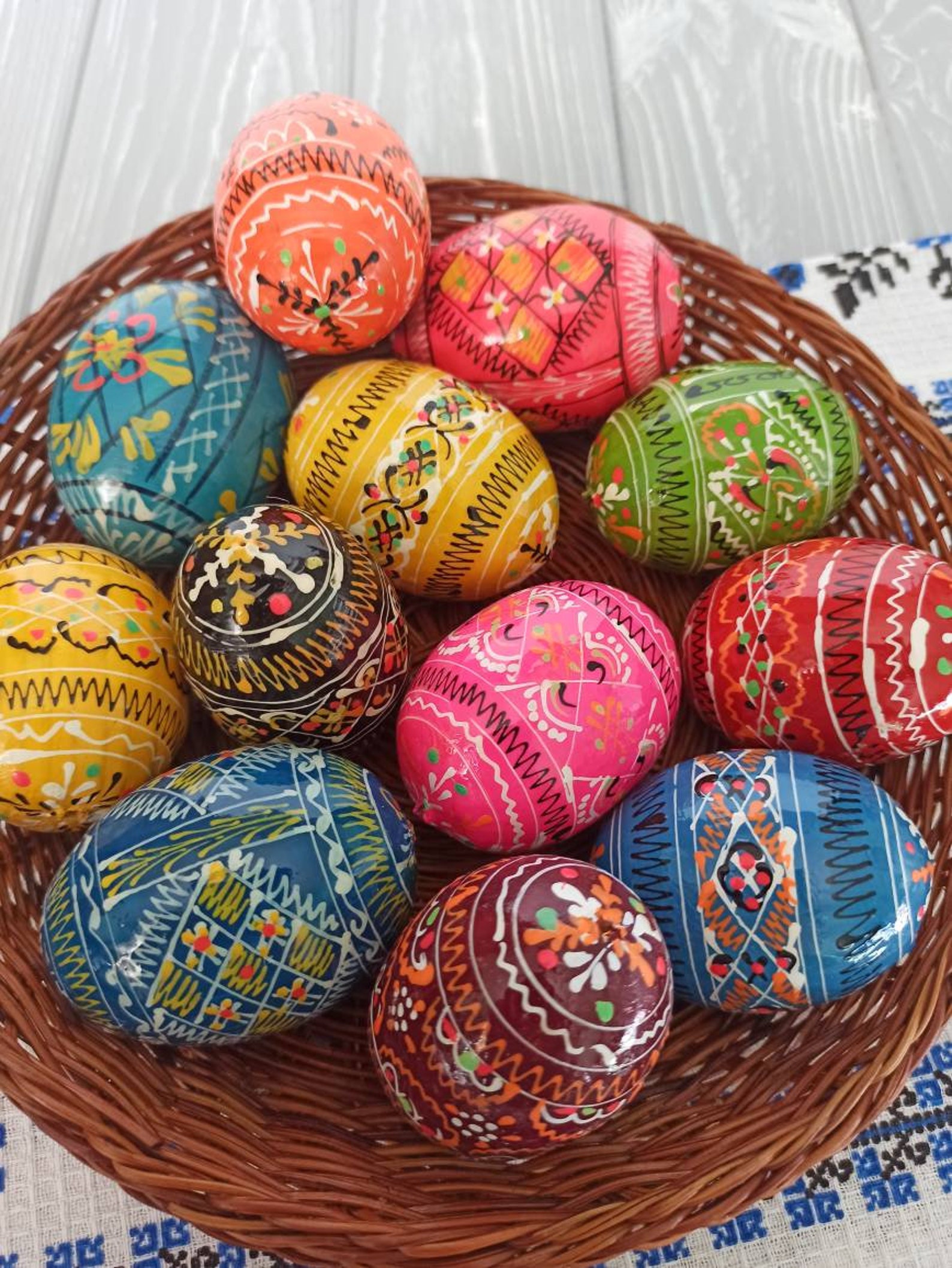 Wooden Easter Eggs Ukrainian Pysanky Easter Gift UKRAINE - Etsy