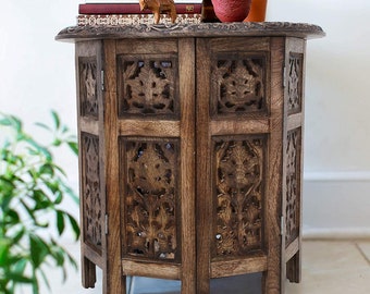 Round Boho End Table | Etsy