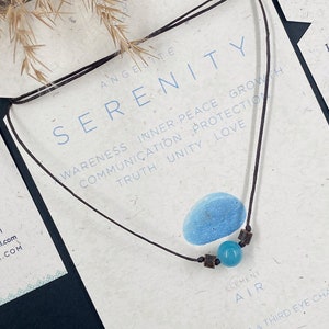 Angelite Choker Necklace. Blue Choker. Throat Chakra Necklace/aquarius ...