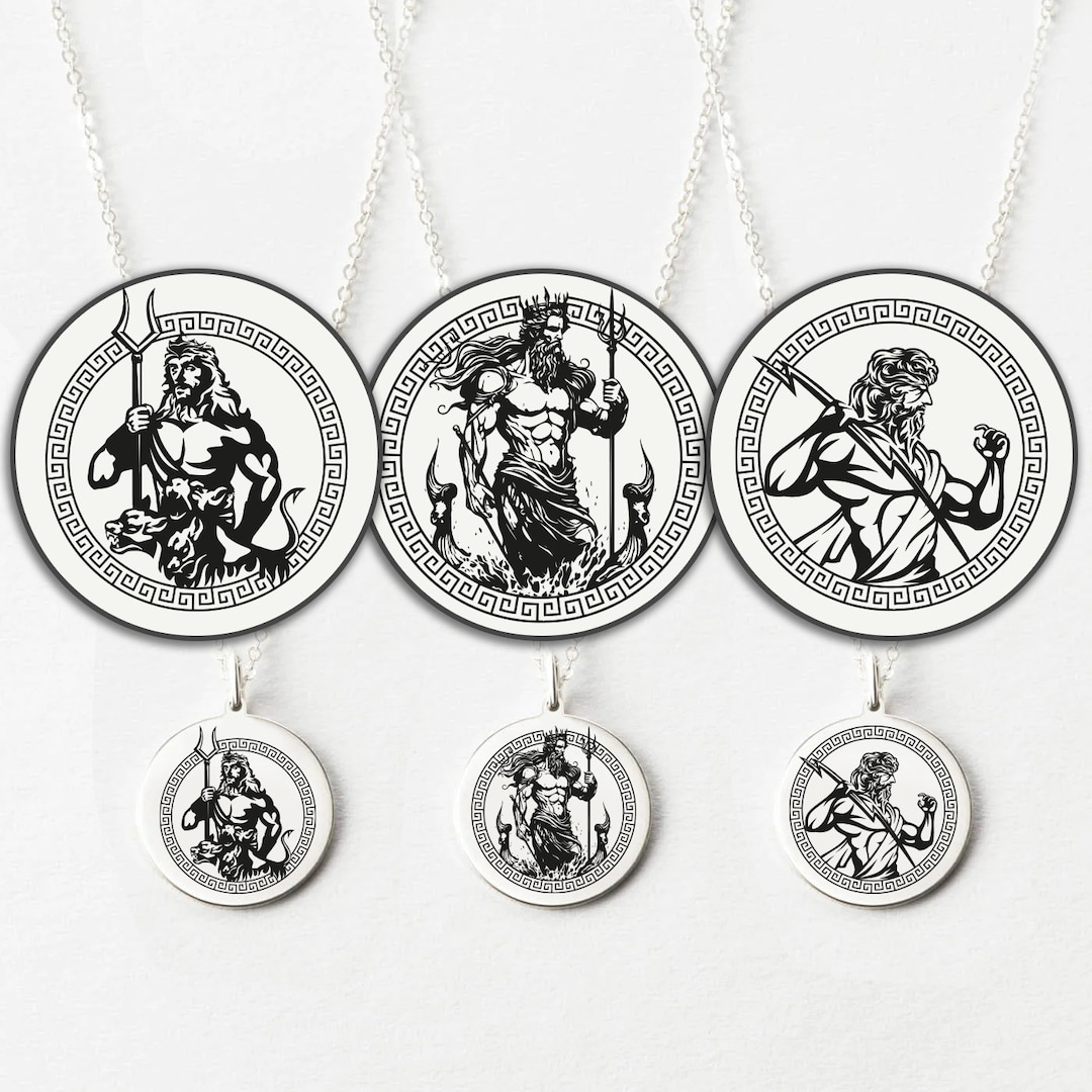 Greek Mythology Silver Necklace • Silver Ancient Deity Pendant • Pagan ...