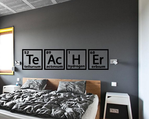 Teacher Wall Decal Science Decal Periodic Table Wall Sticker | Etsy