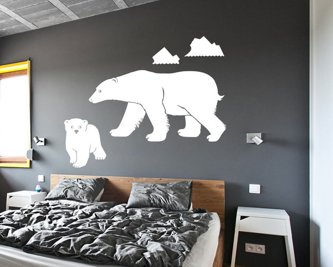 Polar Bear Family Decal Polar Bear Vinyl Wall Decal Polar Bear Sticker ...