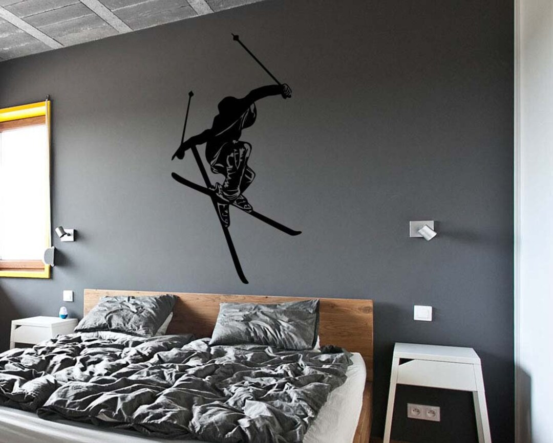 Freestyle Skiing Decal Skiing Wall Decal Mountain Decor Winter Sport ...