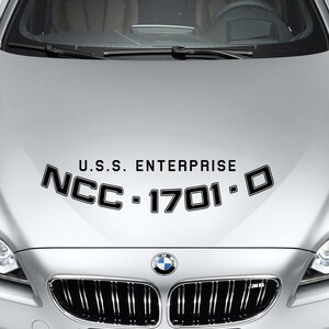 NCC 1701 Decal NCC 1701 Star Trek Car Decal NCC 1701 Hood Decal Car ...