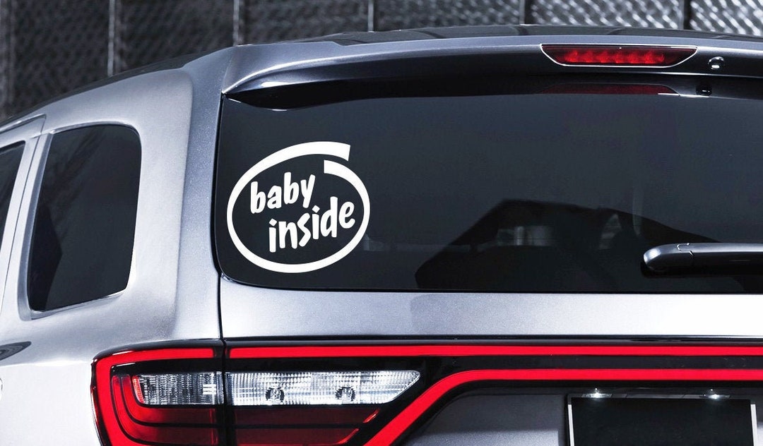 Baby Inside Car Decal Surf Baby Inside Car Sticker - Etsy
