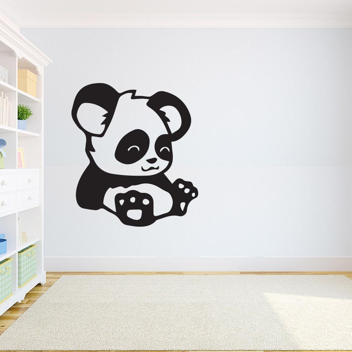 Panda Wall Decal Panda Vinyl Sticker - Etsy