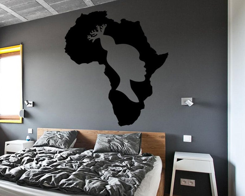 Africa Vinyl Decal Map of Africa Sticker Africa Women | Etsy