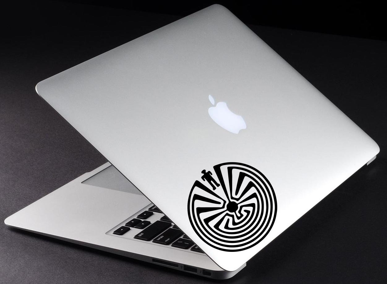 Man in the Maze Decal: Native American Tribal Laptop Sticker - Etsy
