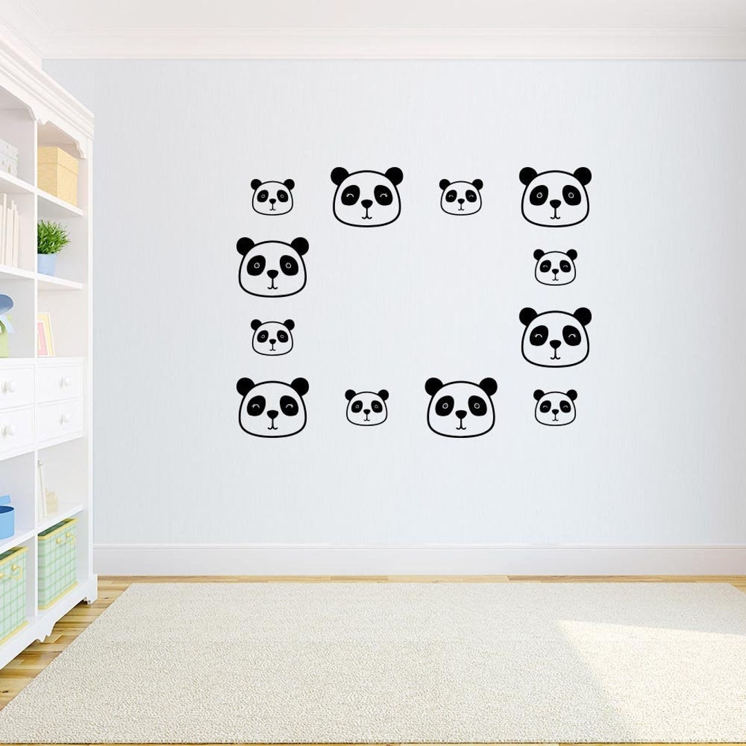 Panda Decal Panda Silhouette Sticker Panda Silhouette Inspired Vinyl ...