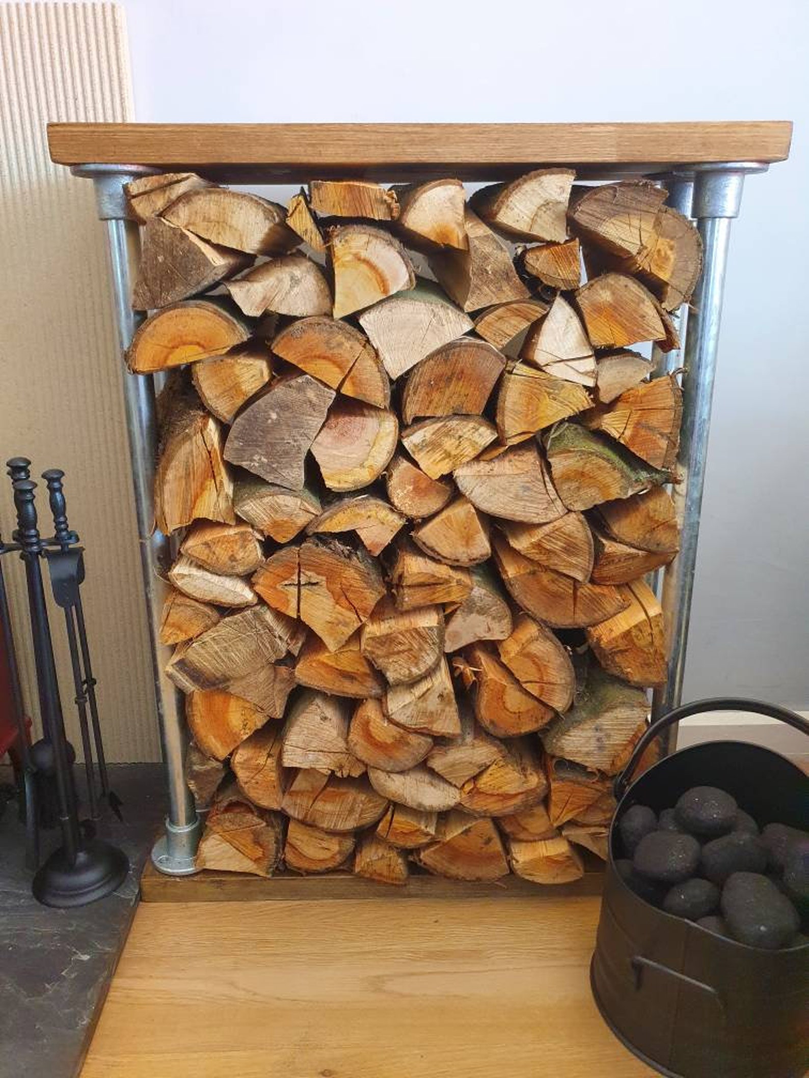 Rustic Log Store / Industrial Log Store / Indoor Log Storage / - Etsy UK