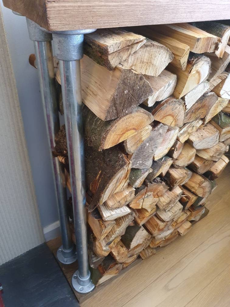 Rustic Log Store / Industrial Log Store / Indoor Log Storage / - Etsy UK