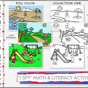 Summer I SPY Set I Spy Numbers I Spy Letters I Spy Sight - Etsy