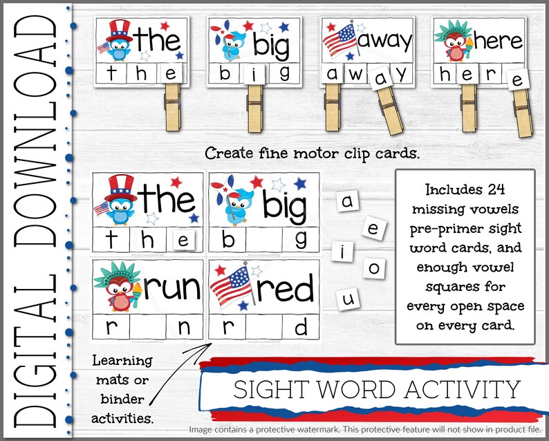 Patriotic 4th of July Activity Bundle Summer Printables for - Etsy