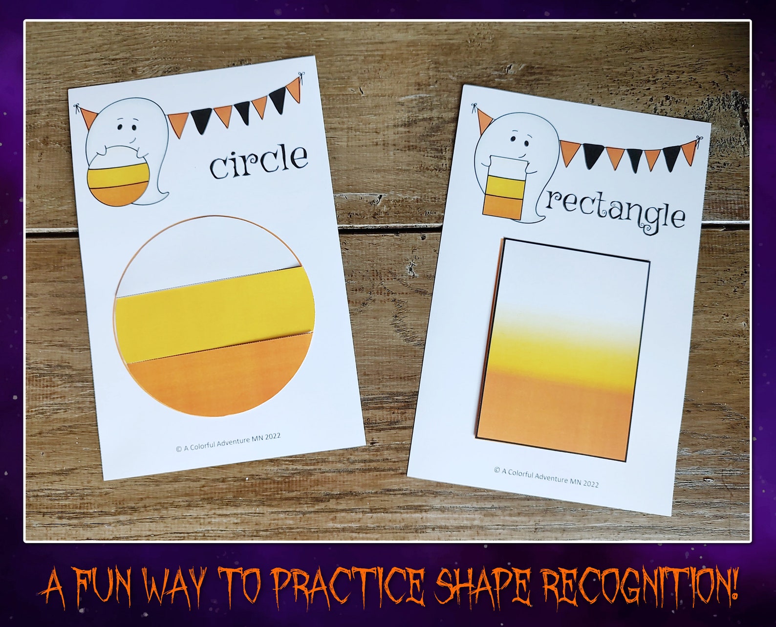 Candy Corn Shapes Activity Printable Halloween Math - Etsy