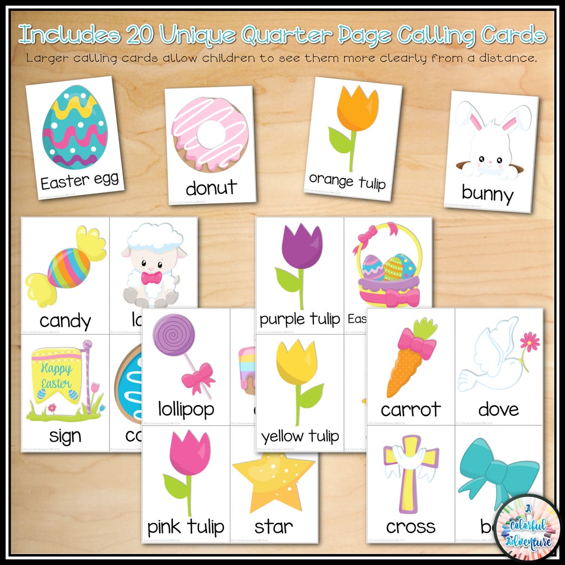 Easter Preschool Bingo Printable, 3x3 Bingo and Calling Card Set ...