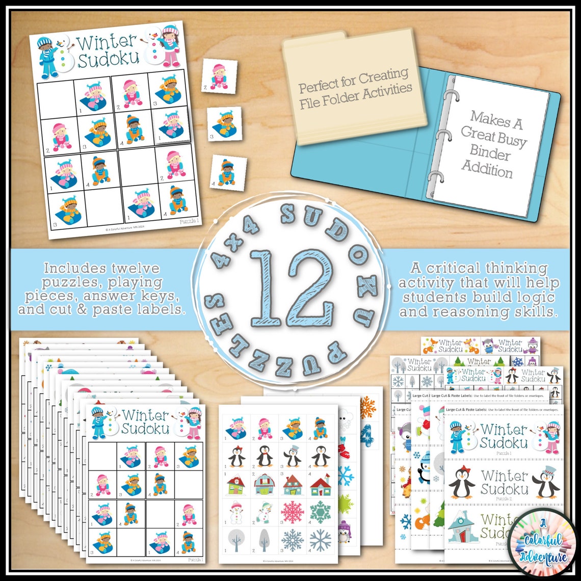 Winter Printables for Kids Interactive Educational Winter Preschool ...