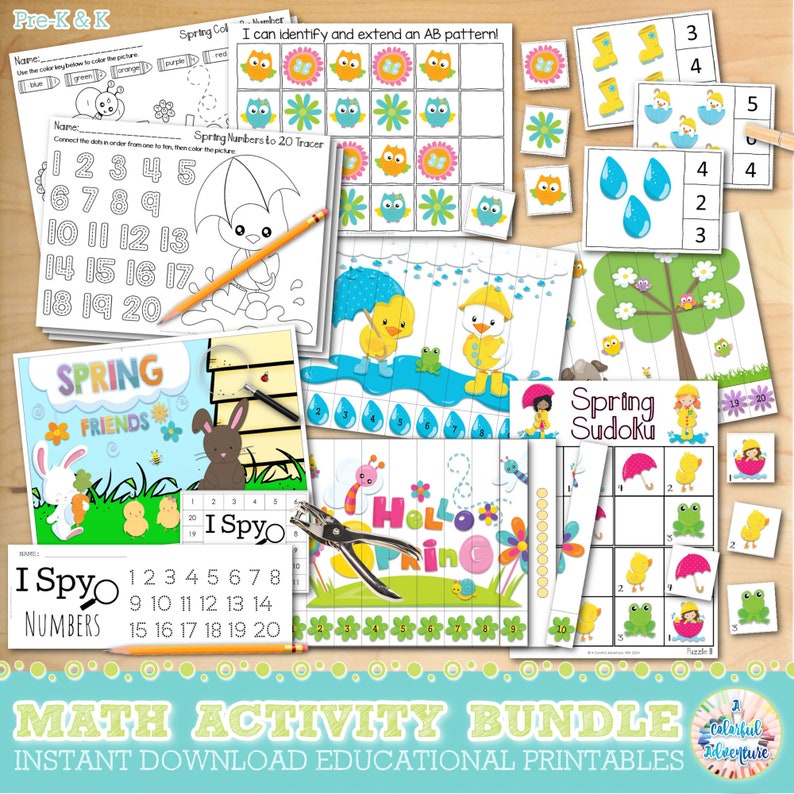 Spring Printables for Kids Interactive Educational Spring Preschool ...